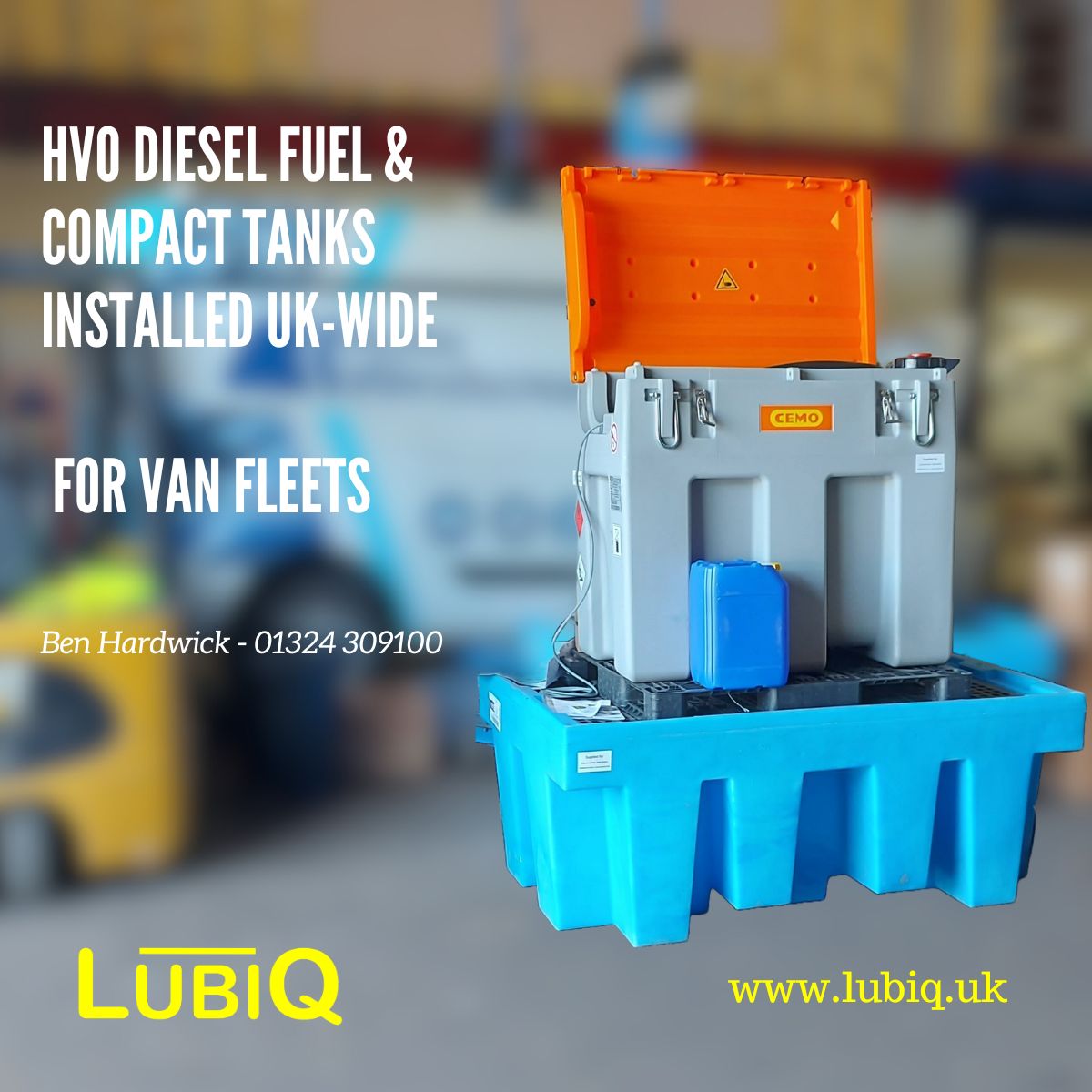 HVO Diesel Fuel For Van Fleets With Tanks Or Mobile Fuelling